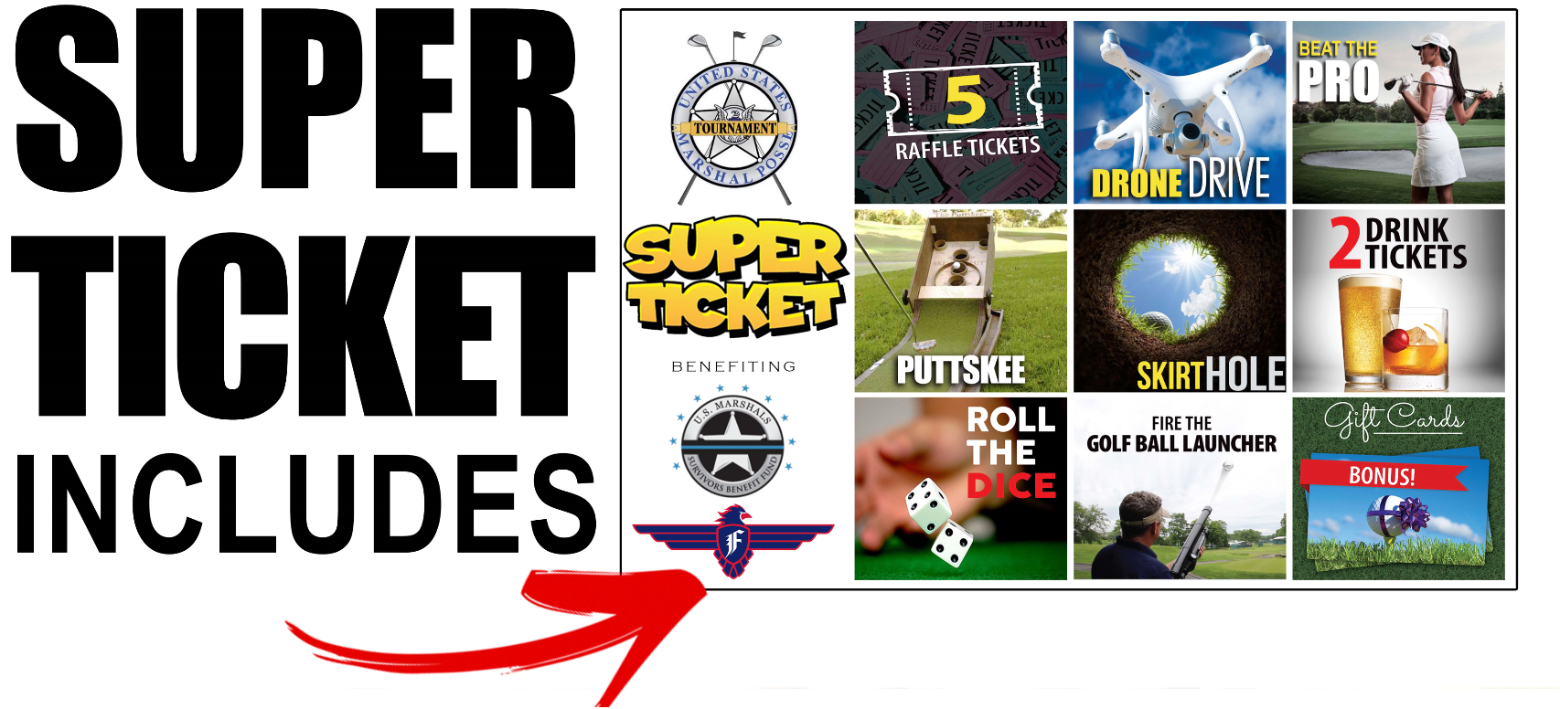 Store Item: SUPER TICKET - * USMP Charity Golf Tournament 2024 * In memory of Todd Peterson